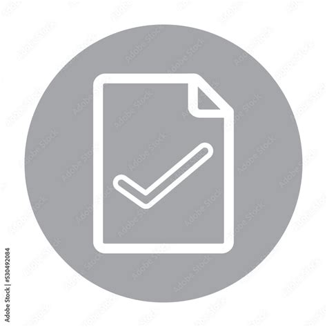 Document And Check Mark Symbol Icon Stock Vector Adobe Stock