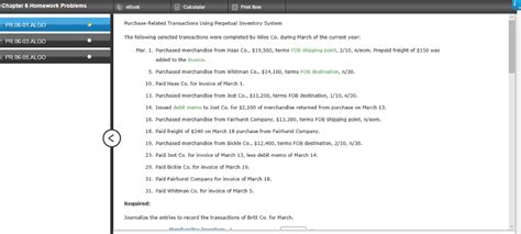 Solved Chapter 6 Homework Problems EBook Calculator Print Chegg
