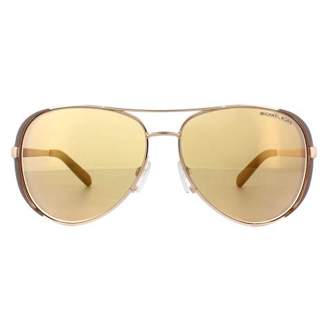 Sunglasses Aviator Polished Rose Gold Rose Gold Mirror Sunglasses