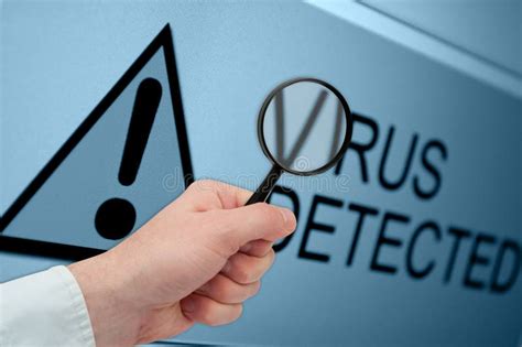 Virus Detected Stock Photo Image Of Magnification Detective