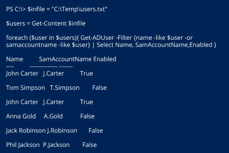 Using PowerShell To Check If AD User Is Disabled