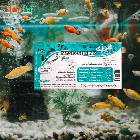 خرید غذای منجمد ماهی آکواریومی میگو برند انرژی وزن 120 گرم ماهی پت