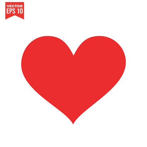 Red Heart Icon On White Background Love Logo Heart Illustration Vector Art At Vecteezy