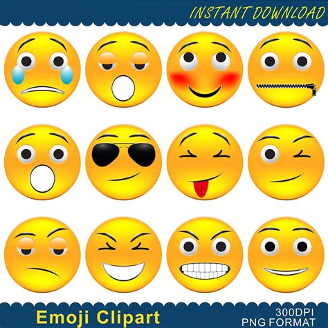 Emoji Clipart Emoji Printable Smiley Face Feelings 55 Off