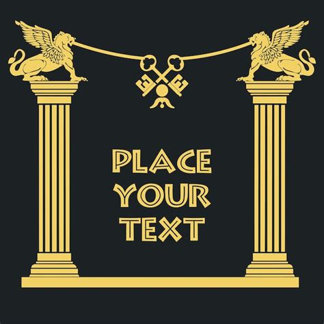 Premium Vector An Abstract Color Background Template For Ad With Column And Griffin Images