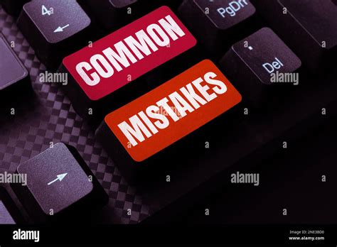 Sign Displaying Common Mistakes Business Approach Actions That Are