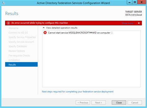 its amazing it technical support adfs 3 0 cannot start service mssql microsoft wid