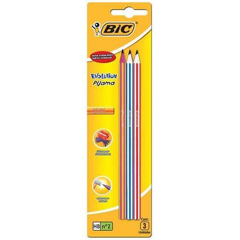 Lápis Grafite Preto Hb2 Bic Pijama C 3 Ludi Distribuidora De Material