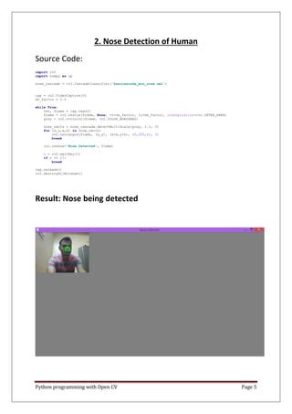 Python OpenCV Real Time Projects PDF