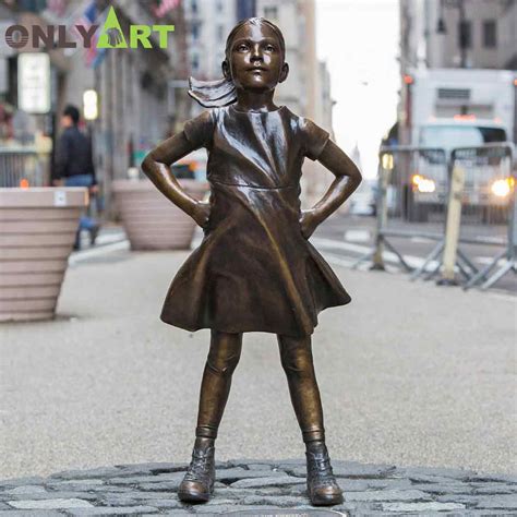 Custom Bronze Fearless Girl Statue For Sale Onlyart Sculpture Coltd