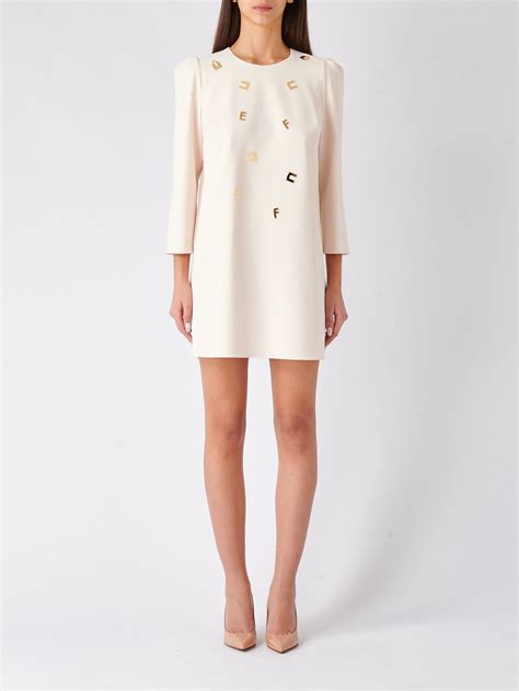Elisabetta Franchi Damenkleid aus doppeltem Crêpe Butter | Caposerio.com
