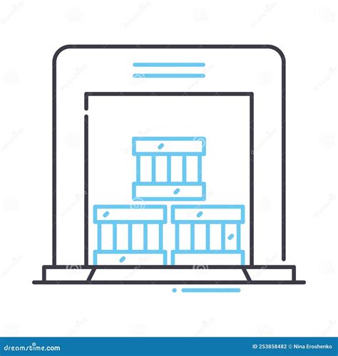 Warehouse Line Icon Outline Symbol Vector Illustration Concept Sign