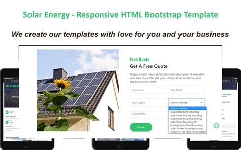 Solar Energy Responsive Html Bootstrap Template Website Template Bootstrap Template Solar