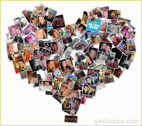 Heart Shaped Collage Template
