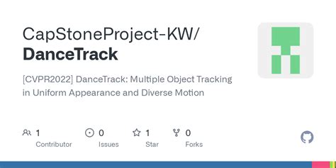 Github Capstoneproject Kw Dancetrack [cvpr2022] Dancetrack Multiple Object Tracking In