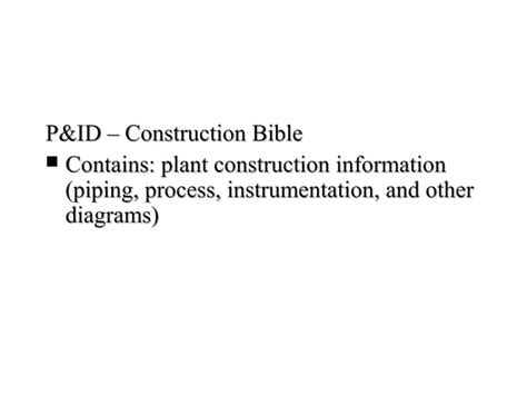 Piping And Instrumentation Process Flow Diagram Ppt
