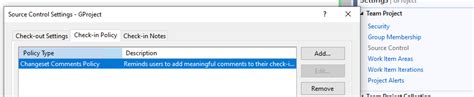 Azure Devops TFS Check In Internal Error In Changeset Comments