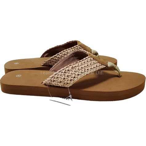 Summer Fashion Cotton Knitting Vamp Lady Slippers Eva Flip Flops Lady