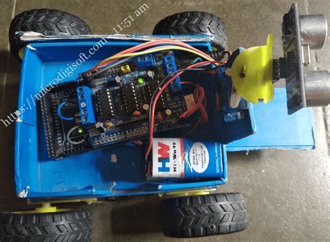 Arduino Obstacle Avoiding Robot Car Using Ultrasonic Sensor