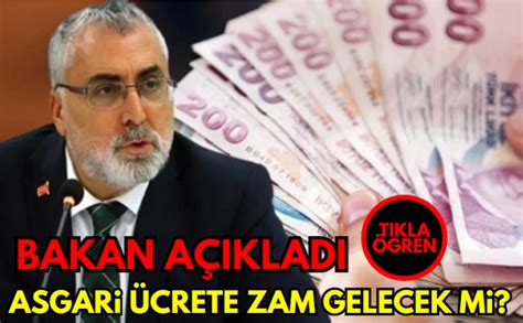 Asgari ücrete yeni zam gelecek mi Bakan Işıkhan açıkladı Geyve Medya