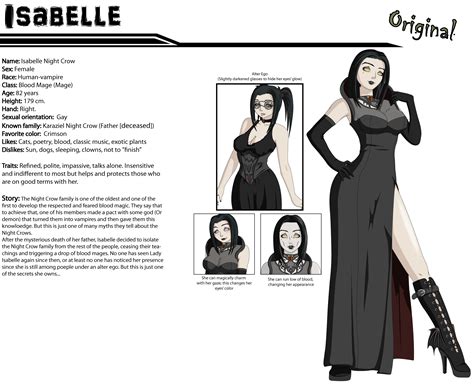 Character Sheet Isabelle By K Fox On Deviantart