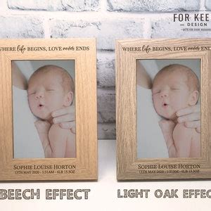 Personalised Newborn Photo Frame Gift Keepsake Engraved Birth Etsy