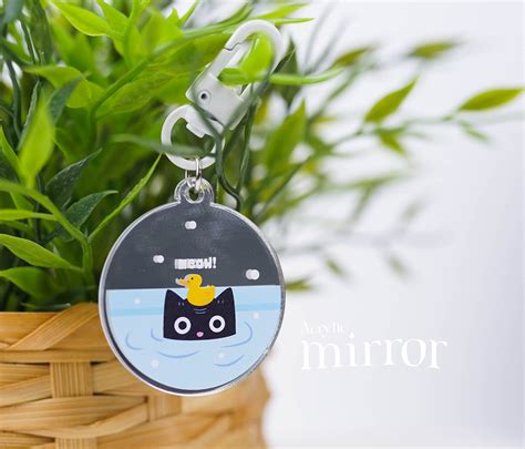 รับสกรีนอะคริลิคกระจก Mirror Acrylic ออกแบบลายเองได้ Iduckyofficial