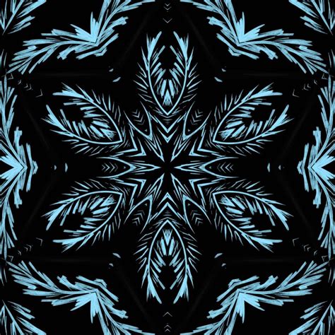 Big Blue Florid Lacy Snowflake On Black Vector Illustration 11860343 Vector Art At Vecteezy