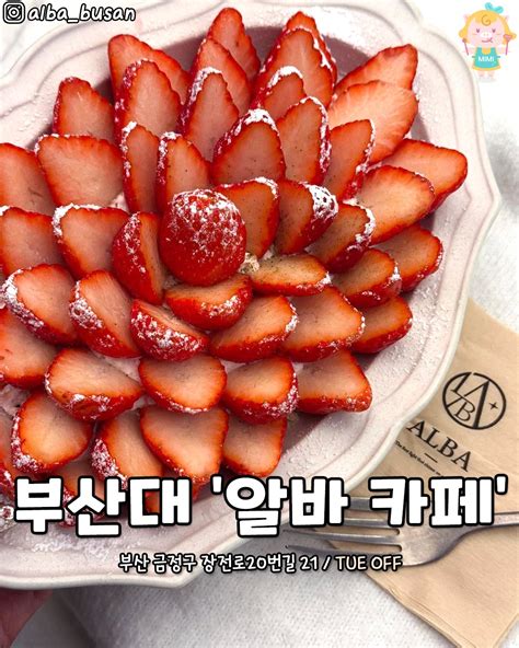 부산핫플 부산맛집 부산카페 부산여행 🍓딸기 폭탄🍓딸기에 진심인 부산대 카페🍓 딸기 가득 올라간 비쥬얼에 벌써부터 입안 가득 새콤달콤해지는 거 실화냐구🥰 딸기 한가득