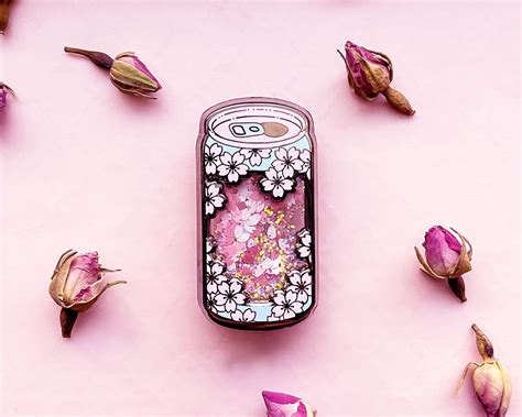 Sakura Soda Enamel Pin Alum And Ink