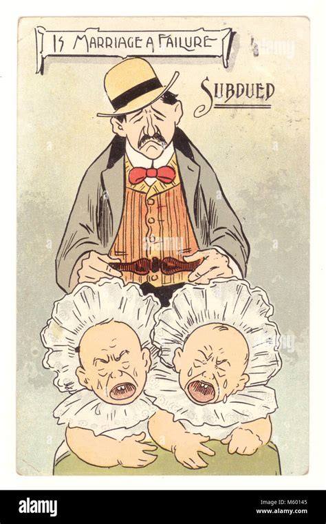 Edwardian Comic Anti Suffragette Is Marriage A Failure Postcard An