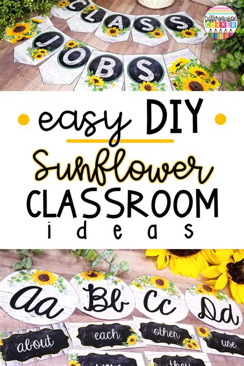Diy Sunflower Classroom Decor Ideas
