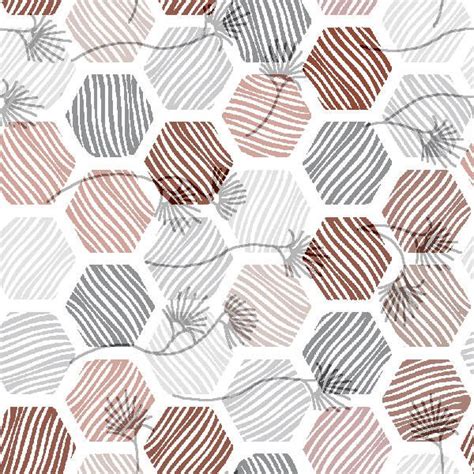 Hexagonal Shapes Fabric Painting