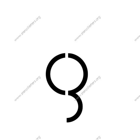 Avant Garde Circle Uppercase And Lowercase Letter Stencils A Z 14 Inch Up To 36 Inch Printable