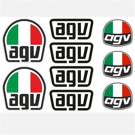 Agv Helmet Decal Set Sticker Vinyl Graphic Logo Adhesive Kit Aufkleber ...