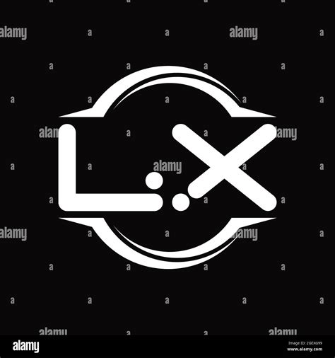 LX Logo Monogram Abstract Speed Technology Blackground Design Template