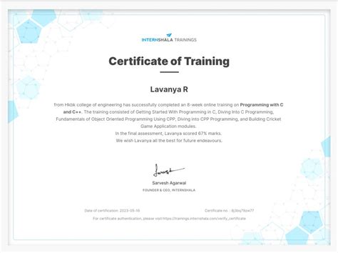 lavanya r on linkedin successfully completed an 8 week online training