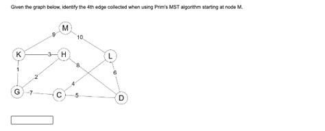 Solved Given The Graph Below Identify The 4th Edge