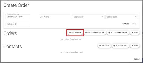 Create An Order In The Terminal