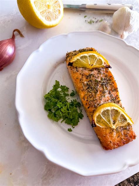 Air Fryer Four Ingredient Herb Salmon
