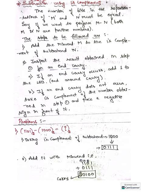 1 s complement and 2 s complement notes pdf