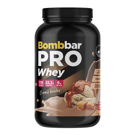 Сывороточный протеин Bombbar Pro Whey Protein, 900 г, Крем-брюле купить ...