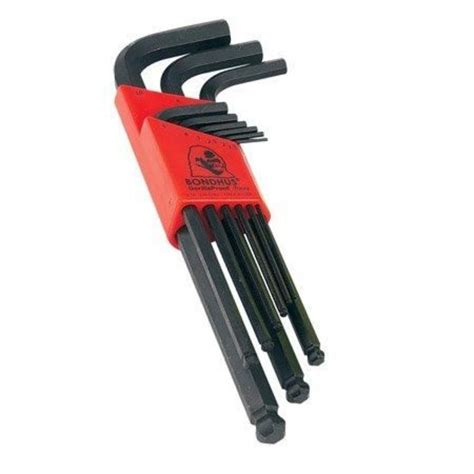 Bondhus Hex Key Set 9 Piece Metric Ball End Long Frank Clark Ltd
