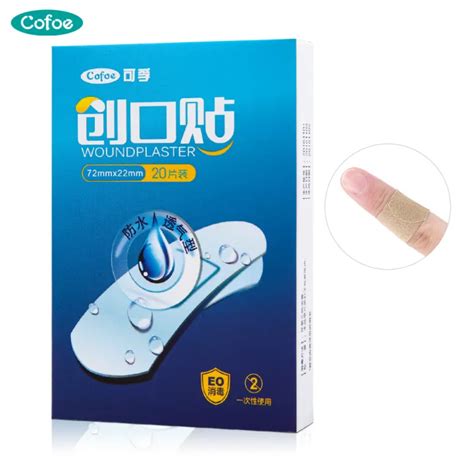 Cofoe 20pcs Band Aid Sterile Plaster Waterproof Breathable Skin Care