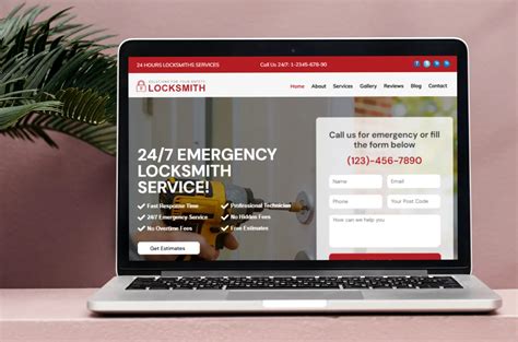 Locksmith Website Template For Locksmith And Security Professionals