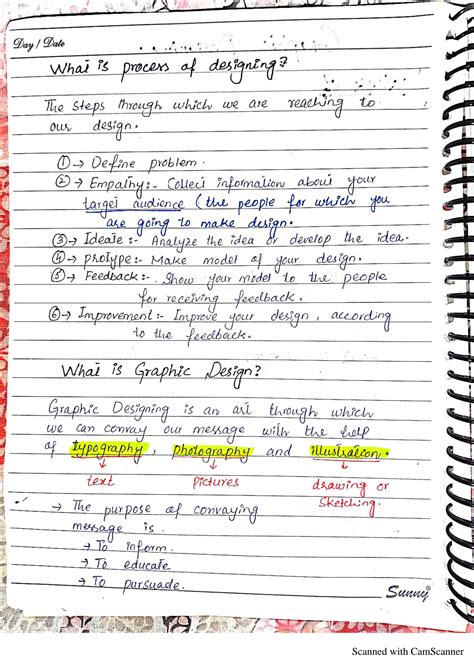 Solution Graphic Designing Complete Handwritten Notes Studypool