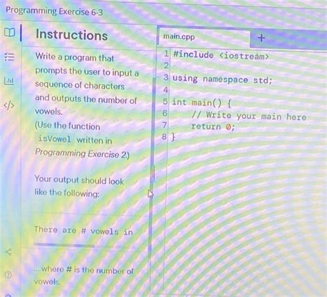 Solved Programming Exercise 6 3 0 Instructions Maincpp