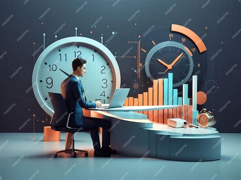 Premium Photo Businessman Analysis Digital Data Time Management Flat