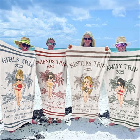 Girls Trip Summer Personalized Quick Dry Beach Towel Macorner