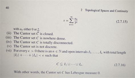 Solved Exercise 2724 Cantor Set I Consider The Following